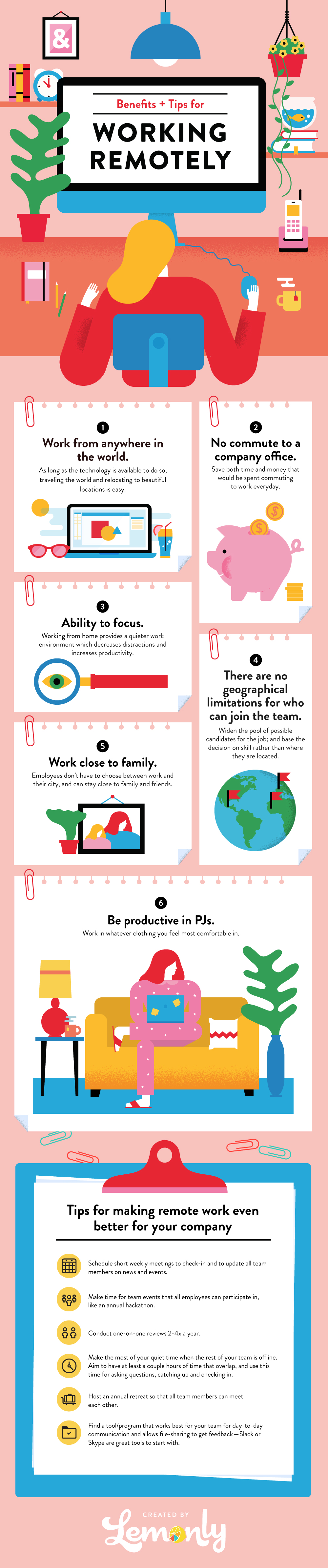 How To Work From Home Tips Infographic Lemonly Infographic Design