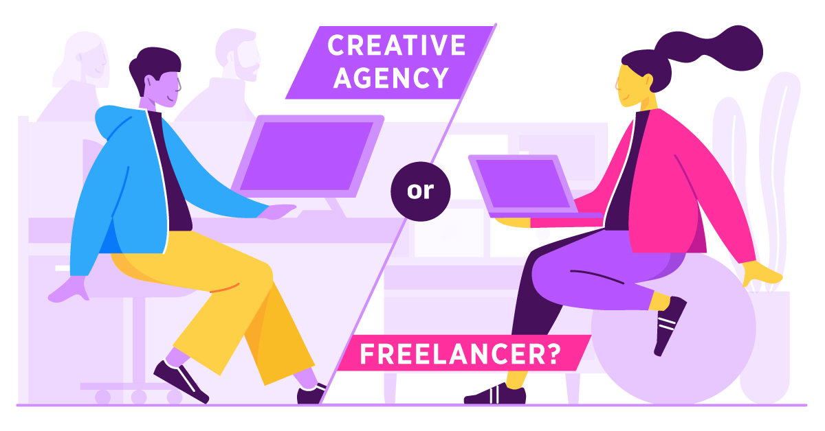 When to Use a Creative Agency vs. a Freelancer - Lemonly Infographics
