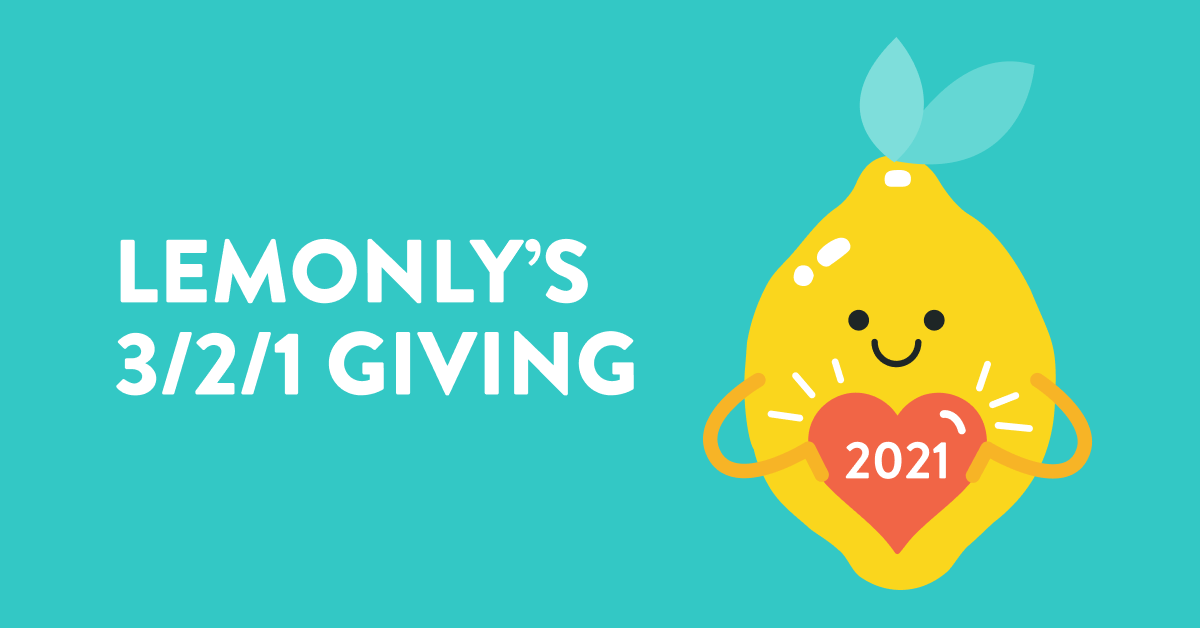 Lemonly's 3/2/1 Giving in 2021 - Lemonly Infographics