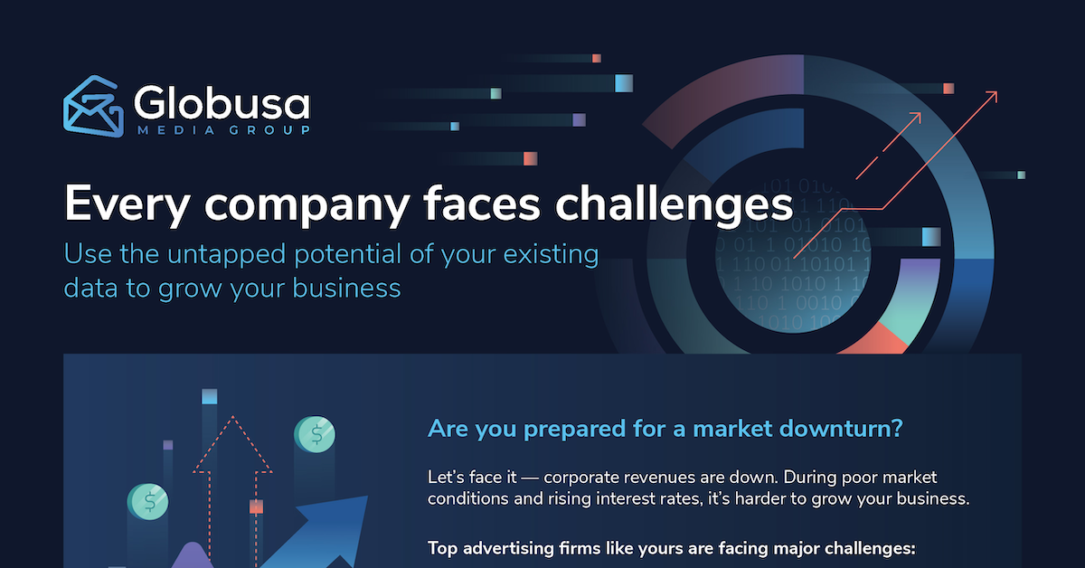 Globusa Media Group Problem & Solution 1-Pager - Lemonly Infographics